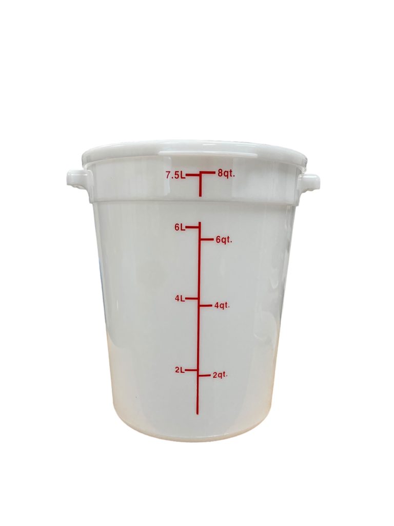 8 Quart Round Mixing Container with Easy Snap Lid by Sagra - LollyWaffle